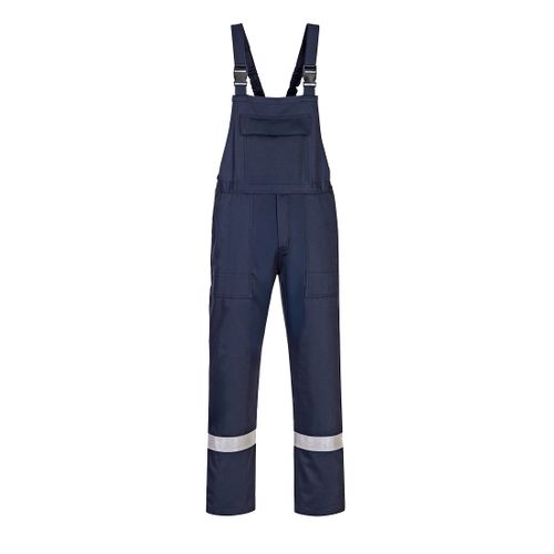 Portwest Bizweld Iona BZ17 zavarivačke pantalone na tregere, teget, vel. L