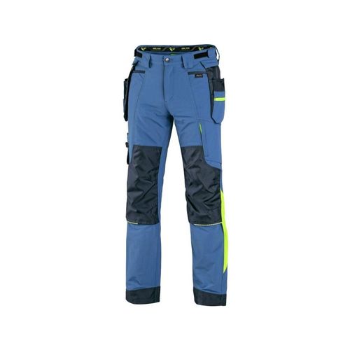 Canis CXS Naos radne pantalone do struka sa Cordura ojačanjima, plava sa HV žutim detaljima, vel. 50