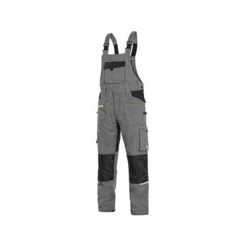 Canis CXS Stretch radne pantalone na tregere, sivo-crna, vel. 54