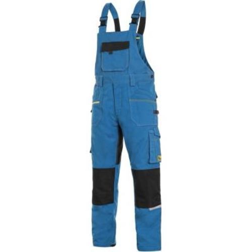 Canis CXS Stretch radne pantalone na tregere, svetlo plavo-crna, vel. 54