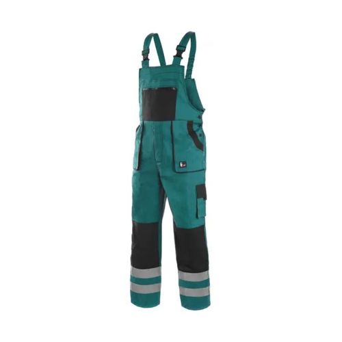 Canis CXS Luxy Bright radne pantalone na tregere sa refleksnim trakama, zeleno-crna, vel. 60
