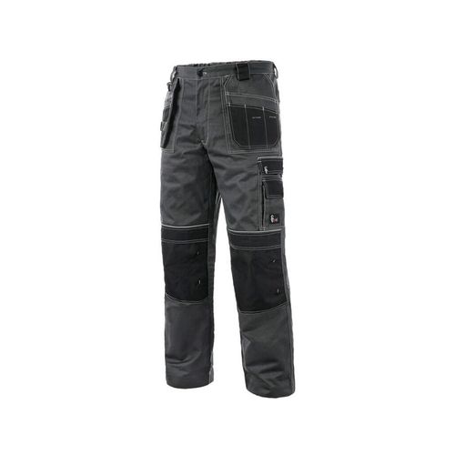 Canis CXS Orion Teodor Plus radne pantalone do struka, sivo-crna, vel. 64