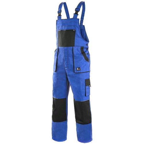 Canis CXS Luxy Robin radne pantalone na tregere, plavo-crna, vel. 56