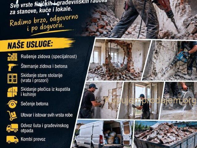 Rušenje • Štemanje • Kombi prevoz