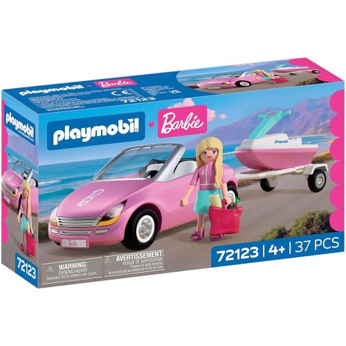 PLAYMOBIL Barbie Kabriolet s prikolicom i džet skijem 72123