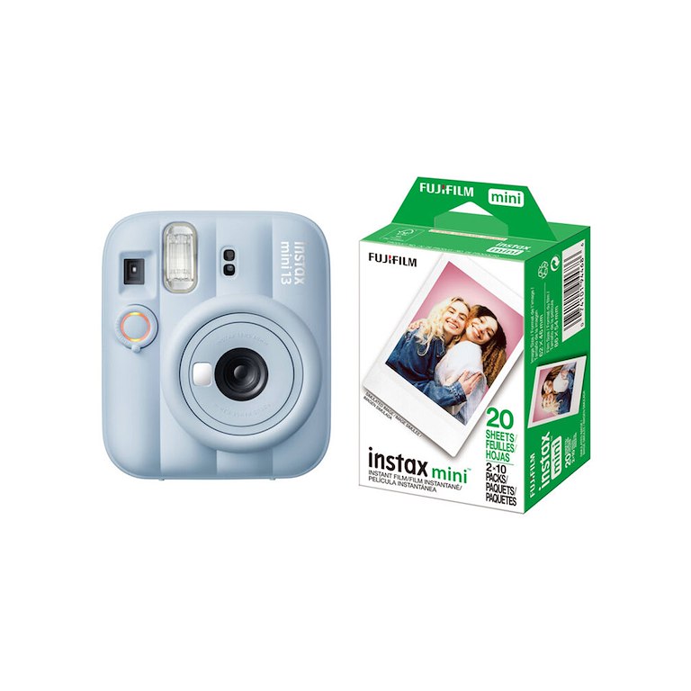 FUJIFILM INSTAX MINI 13 Instant Film Camera - FROST BLUE + INSTAX Mini Film 2-Pack