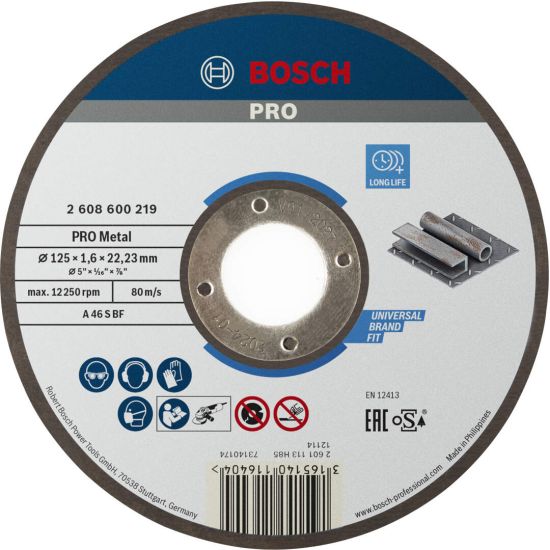 Bosch PRO Metal rezna ploča 125x1.6 mm AS 46 S BF oSa ravna (2608600219)