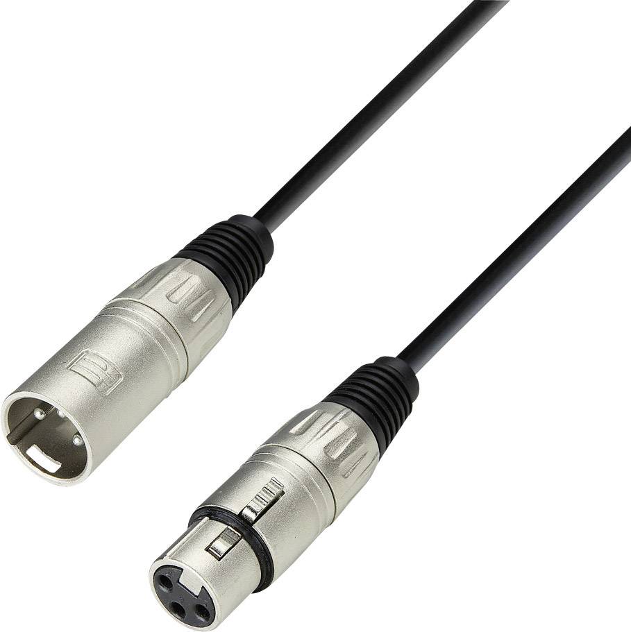 Mikrofonski XLR priključni konektor 1,00 m crna ženski XLR 410558