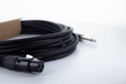 Cordial 3-polna XLR priključni konektor crna XLR utičnica 3-polna audio utikač 6,3 mm (mono) 3363964