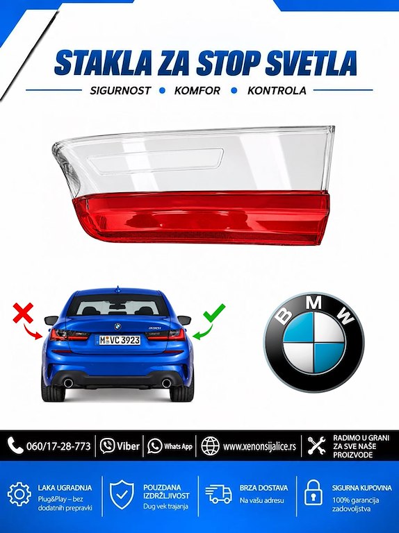 STAKLO ZA STOP SVETLO UNUTRASNJE BMW 3 G20 19-23