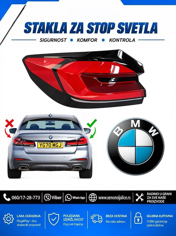 STAKLO ZA STOP SVETLO SPOLJNO BMW 5 G30 20-23