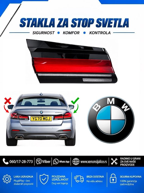 STAKLO ZA STOP SVETLO UNUTRASNJE BMW 5 G30 20-23