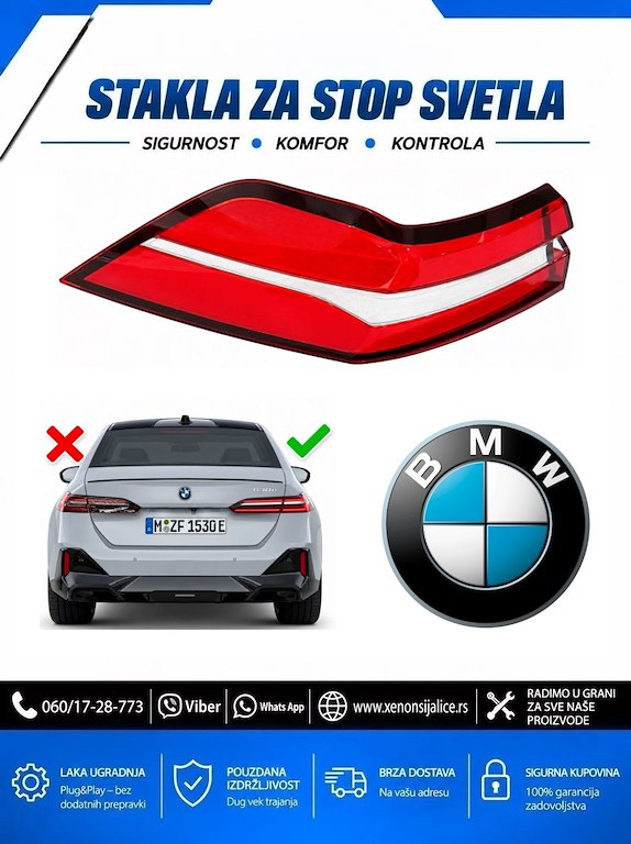 STAKLO ZA STOP SVETLO SPOLJNO BMW 5 G60 23-26