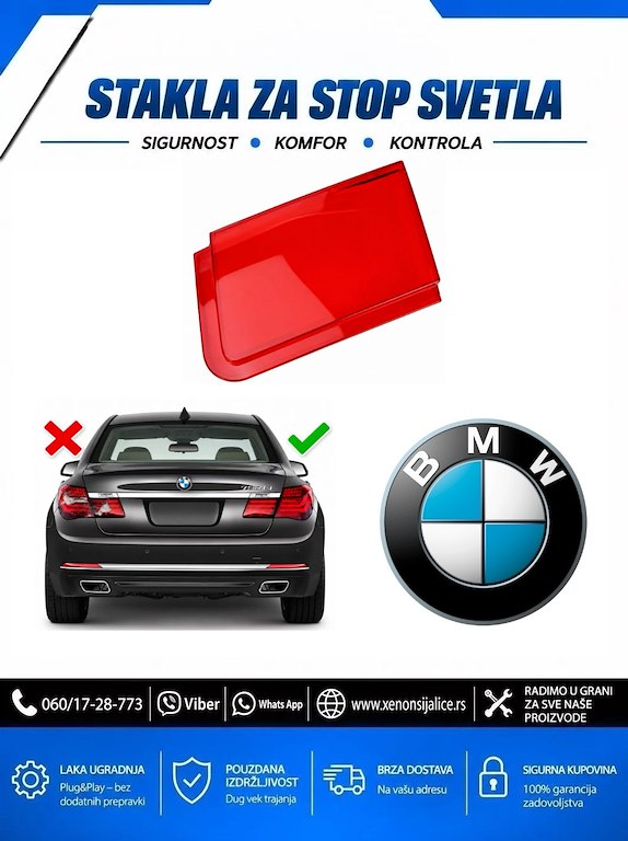 STAKLO ZA STOP SVETLO UNUTRASNJE BMW 7 F01 08-15