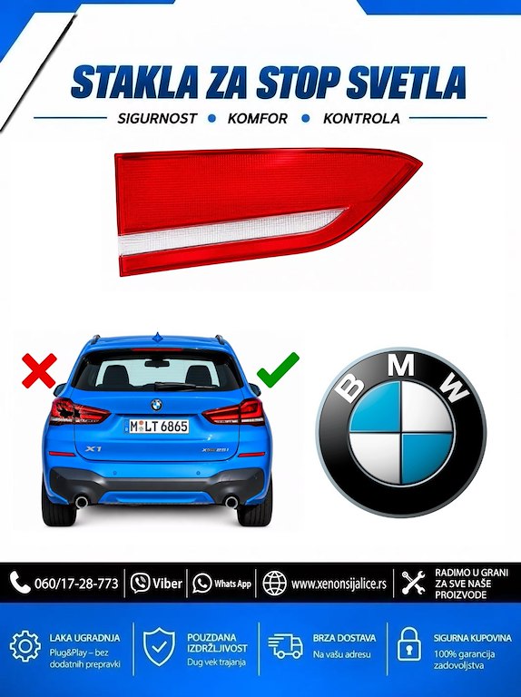 STAKLO ZA STOP SVETLO UNUTRASNJE BMW X1 F48 19-22