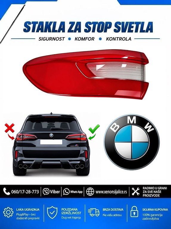 STAKLO ZA STOP SVETLO SPOLJNO BMW X5 G05 18-23