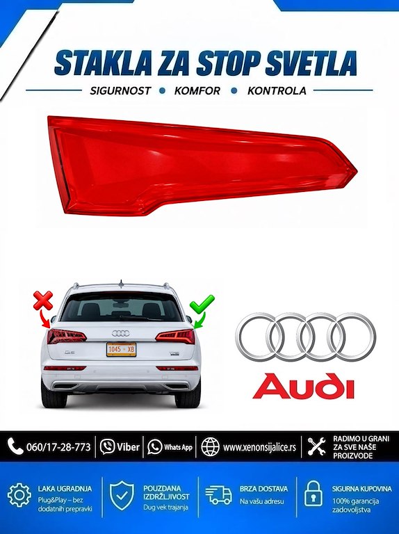STAKLO ZA STOP SVETLO AUDI Q5 17-20