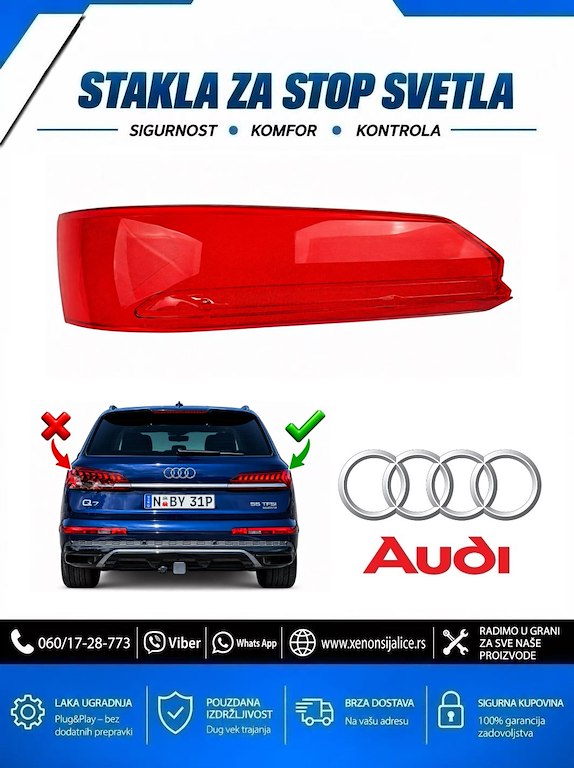 STAKLO ZA STOP SVETLO AUDI Q7 20-25