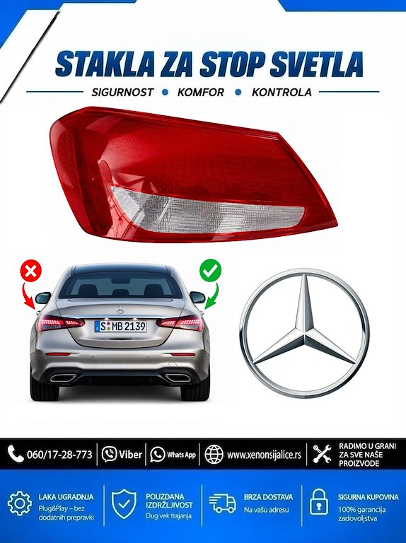 STAKLO ZA STOP SVETLO SPOLJNO MERCEDES E KLASA W213 20-23