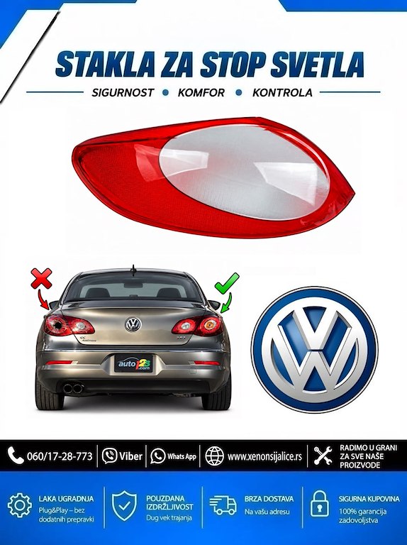 STAKLO ZA STOP SVETLO SPOLJNO VW PASSAT CC 08-13