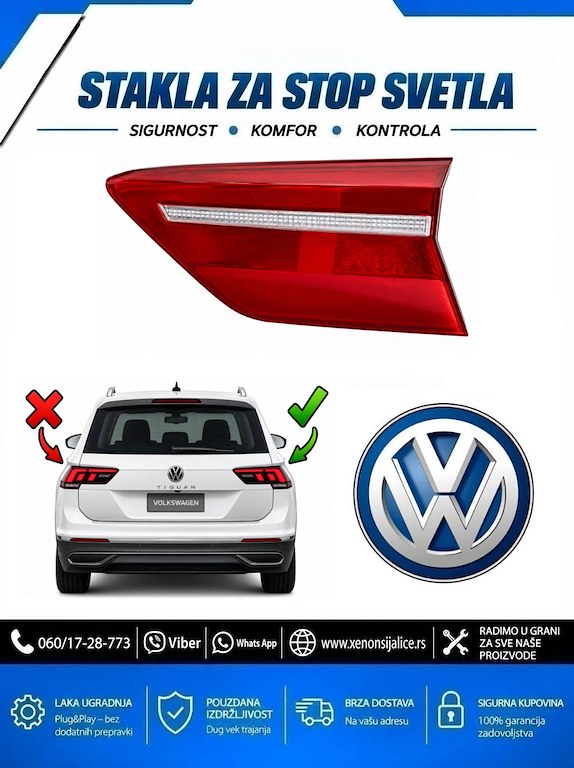STAKLO ZA STOP SVETLO UNUTRASNJE VW TIGUAN 22-25
