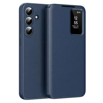 SAMSUNG GALAXY S26 FE SMART CLEAR VIEW FLIP CASE WITH CARD SLOT - SAPPHIRE