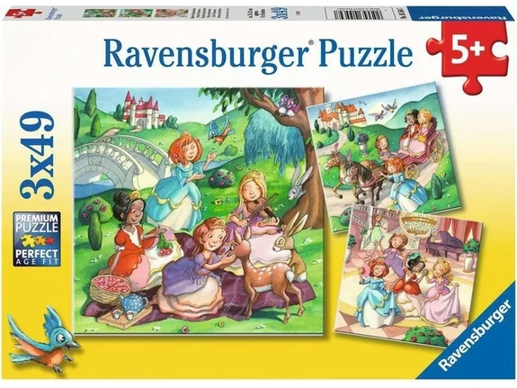 Ravensburger Puzzle za decu Male princeze 3x49 delova 5+