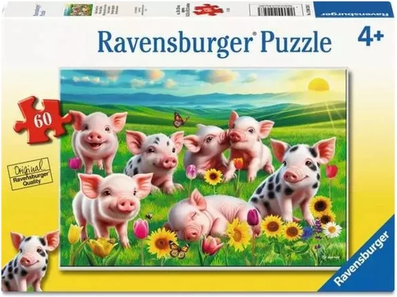 Ravensburger Puzzle za decu Slatka prasića 60 delova 4+