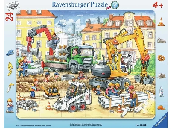 Ravensburger Puzzle za decu Vredni građevinski radnici 24 dela 3+