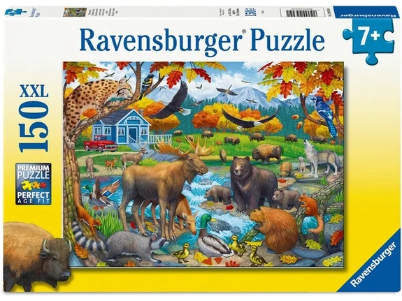 Ravensburger Puzzle za decu Okupljanje divljih životinja 150 delova 7+