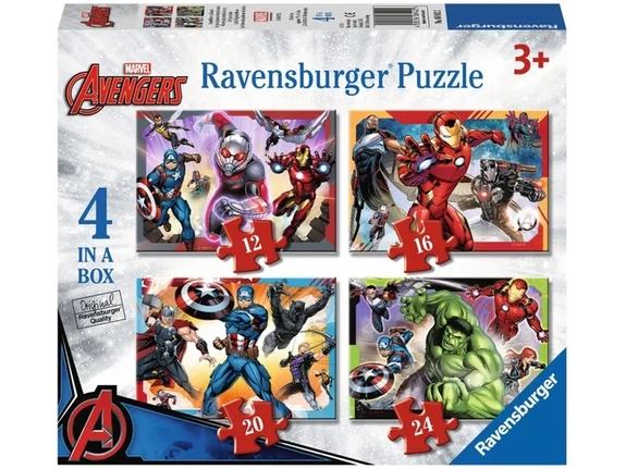 Ravensburger Puzzle za decu Marvel Avengers 12/16/20/24 dela 3+