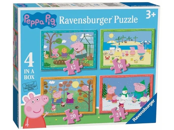 Ravensburger Puzzle za decu Peppa Pig Četiri godišnja doba 12/16/20/24 dela 3+