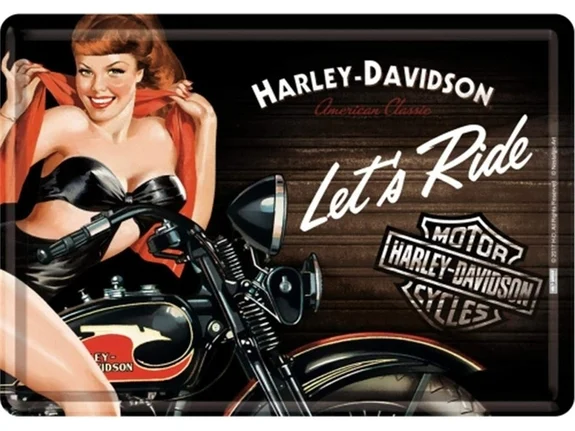 Nostalgic-Art Razglednica Harley-Davidson Biker Babe