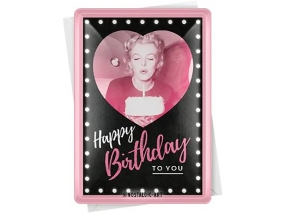 Nostalgic-Art Razglednica Marilyn Happy Birthday
