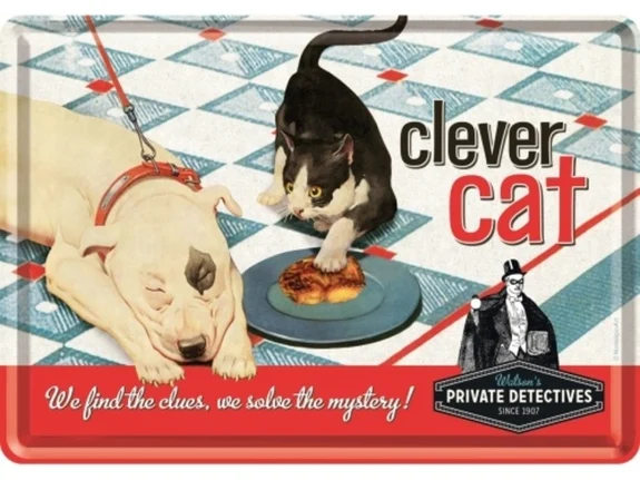 Nostalgic-Art Razglednica Clever Cat