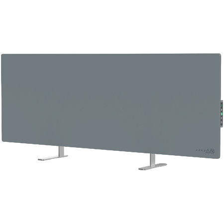 AENO Premium Eco Smart Heater, 700W, Tempered glass, Infrared+convection heating type, LED display, Plug type: Europe (EF type), GREY ( AGH