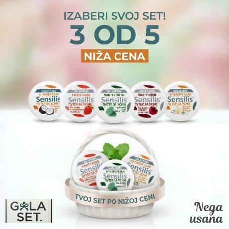 GALA SET Nega Usana – Kreiraj svoj set balzama za usne (3 po tvom izboru)