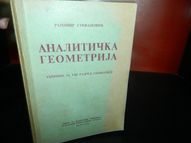 Analitička geometrija, Ratomir Stefanović