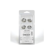 Chessex Kockice - Polyhedral - Solid Metal Silver (7)