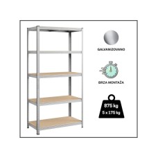 EPRO Metalna montažna polica Standard 180x120x45cm, metal-drvo, 875kg (5x175kg)