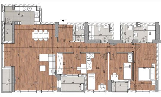 Petosoban stan 140m2 novogradnja