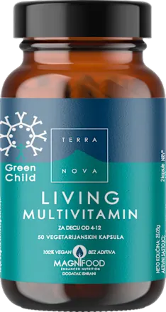 TERRANOVA
Green Child LIVING MULTIVITAMIN kapsule za decu od 4-12 godina, 50 kom
Dodatak ishrani