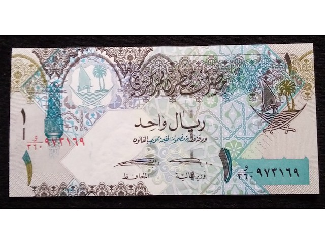 1 rial,Qatar,unc.