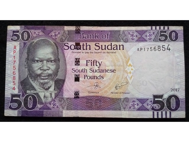 50 funti,Juzni Sudan,2017,vf.