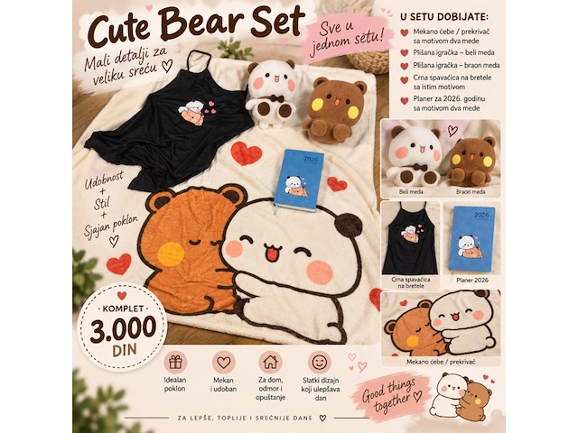 Bear set / komplet Doodoo&;Boboo