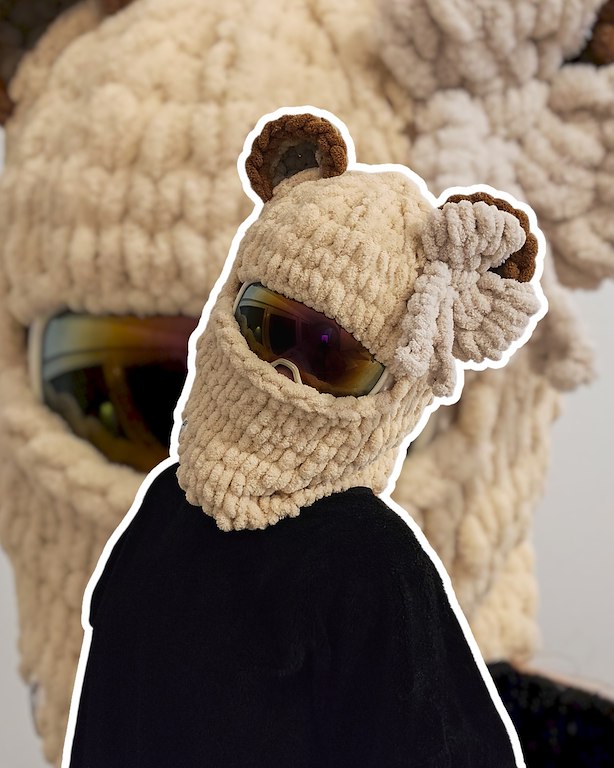 Teddy with bow Ski kapa Ski maska Fantomka za skijanje
