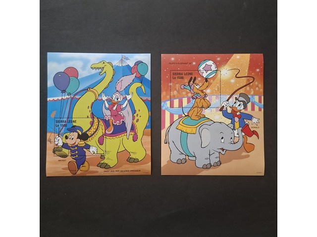 Dizni (Disney) Sierra Leone 1996 Cirkus ** 2xBl