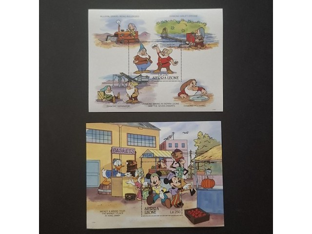 Dizni (Disney) Sierra Leone 1990 Sites ** Čisto 2xBl