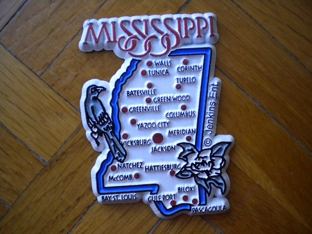MISISIPI Mississippi USA, magnet za frizider