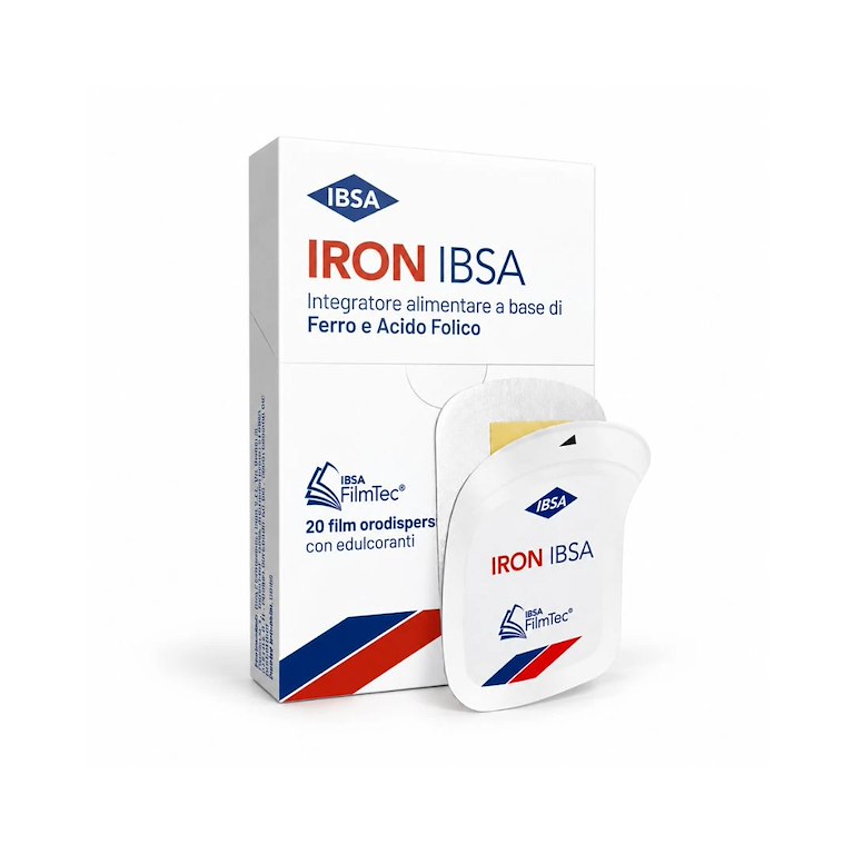 FilmTec IRON IBSA Gvožđe – 20 Film Listića Koji se Rastvaraju na Jeziku bez Vode i Metalnog Ukusa